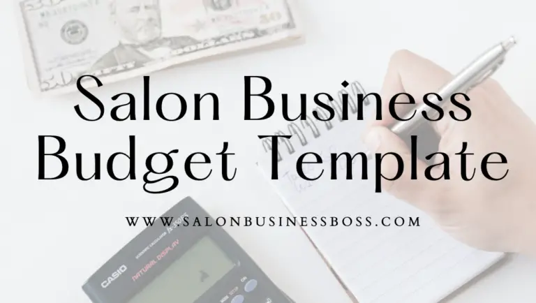 Salon Business Budget Template - Salon Business Boss